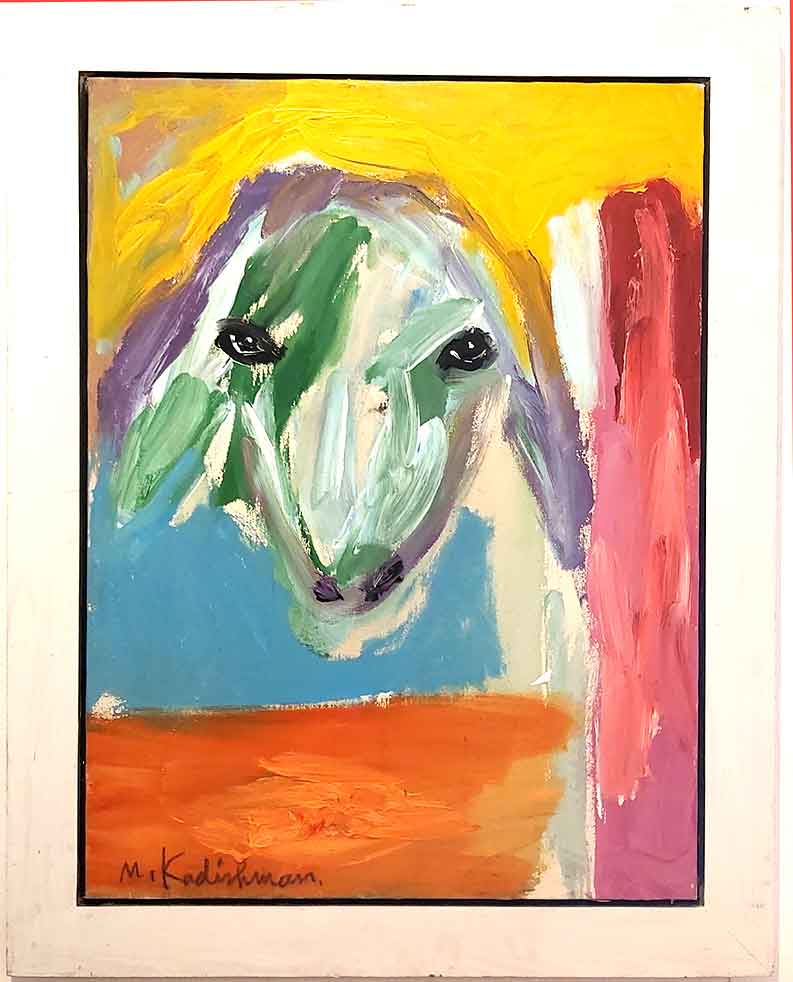 Painting of a lamb by Menashe Kadishman the Israeli artist #022 – The ...